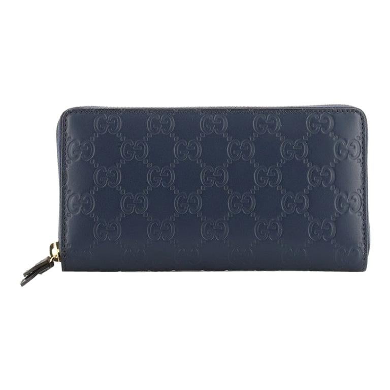 Gucci Signature Zip Around Wallet Guccissima Leather at 1stDibs