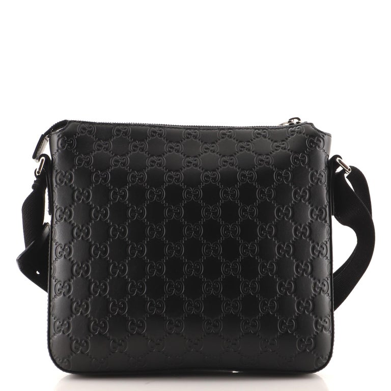 Gucci Signature Zip Messenger Bag Guccissima Leather Small at 1stDibs