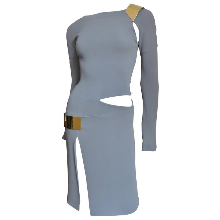 Gucci Silk Dress with Hardware and Cut outs For Sale at 1stDibs | gucci ...