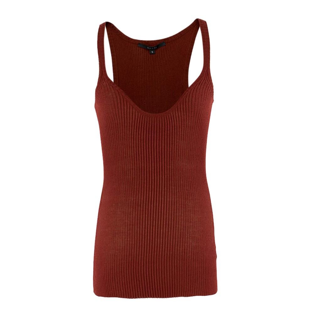 Gucci Silk Ribbed Tank Top S at 1stDibs