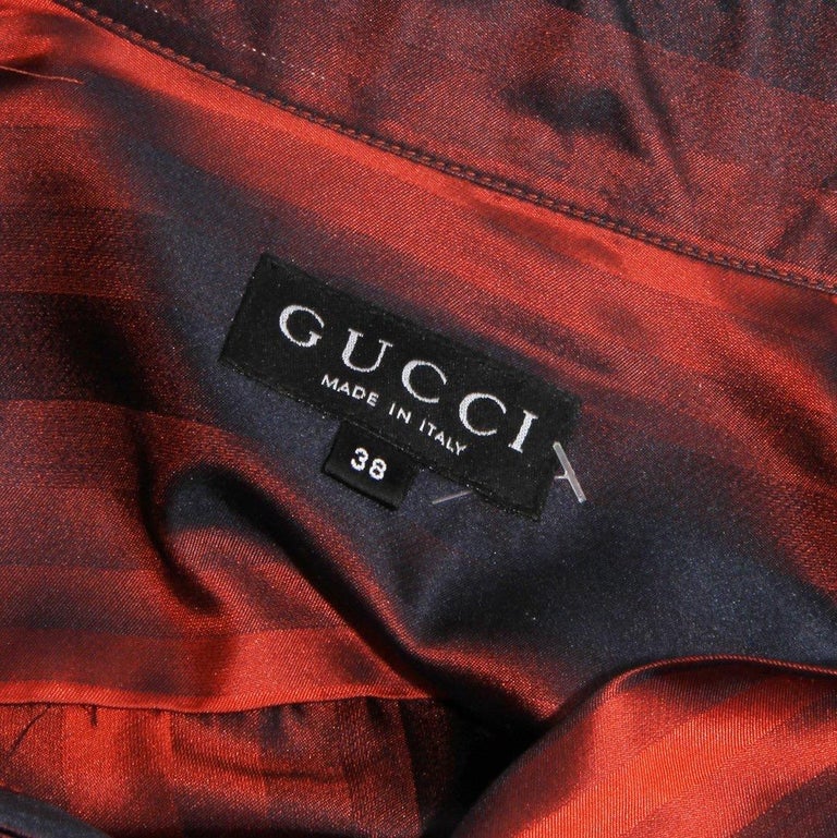 Gucci Silk Striped Top F/W 1997 RTW (Tom Ford) at 1stDibs