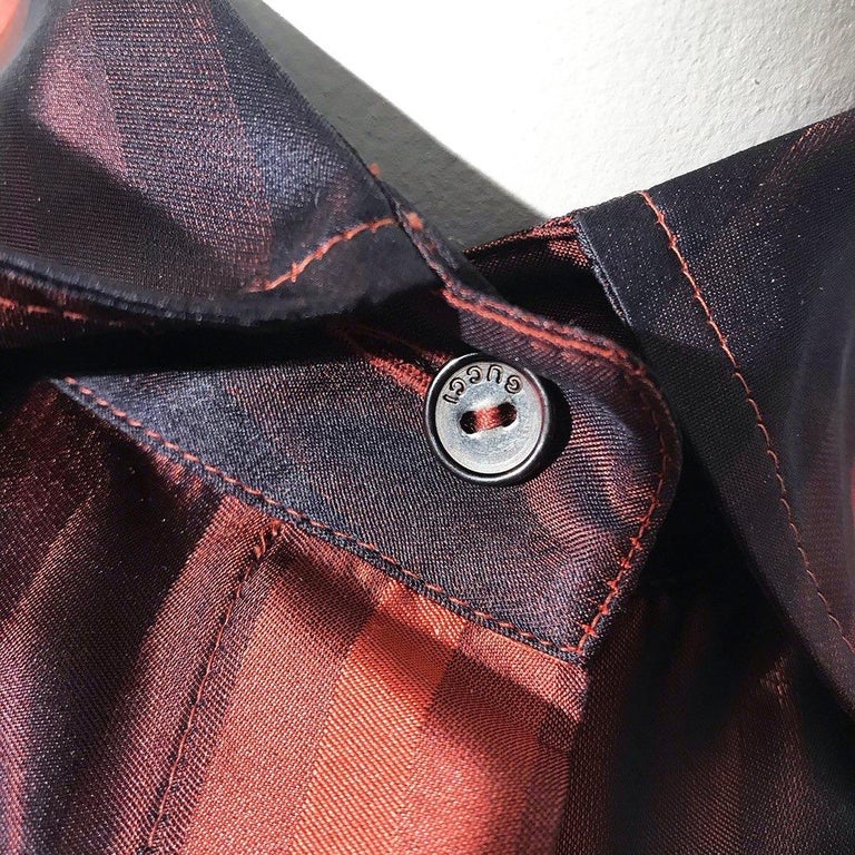 Gucci Silk Striped Top F/W 1997 RTW (Tom Ford) at 1stDibs