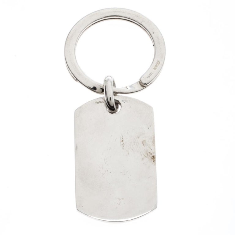 Gucci Silver Dog Tag Key Ring at 1stDibs | gucci dog tag