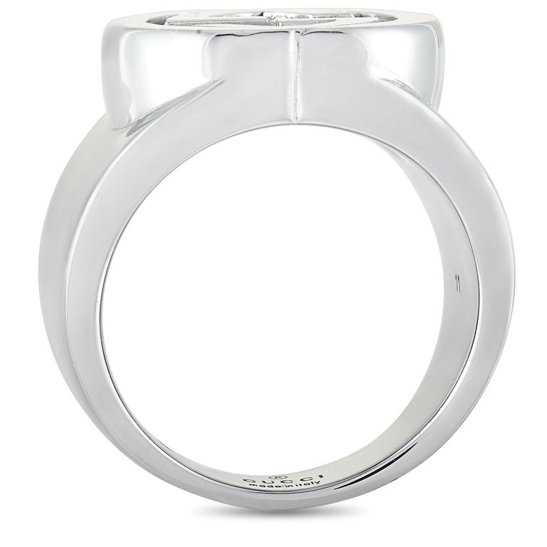 Gucci Silver Interlocking G Ring at 1stDibs
