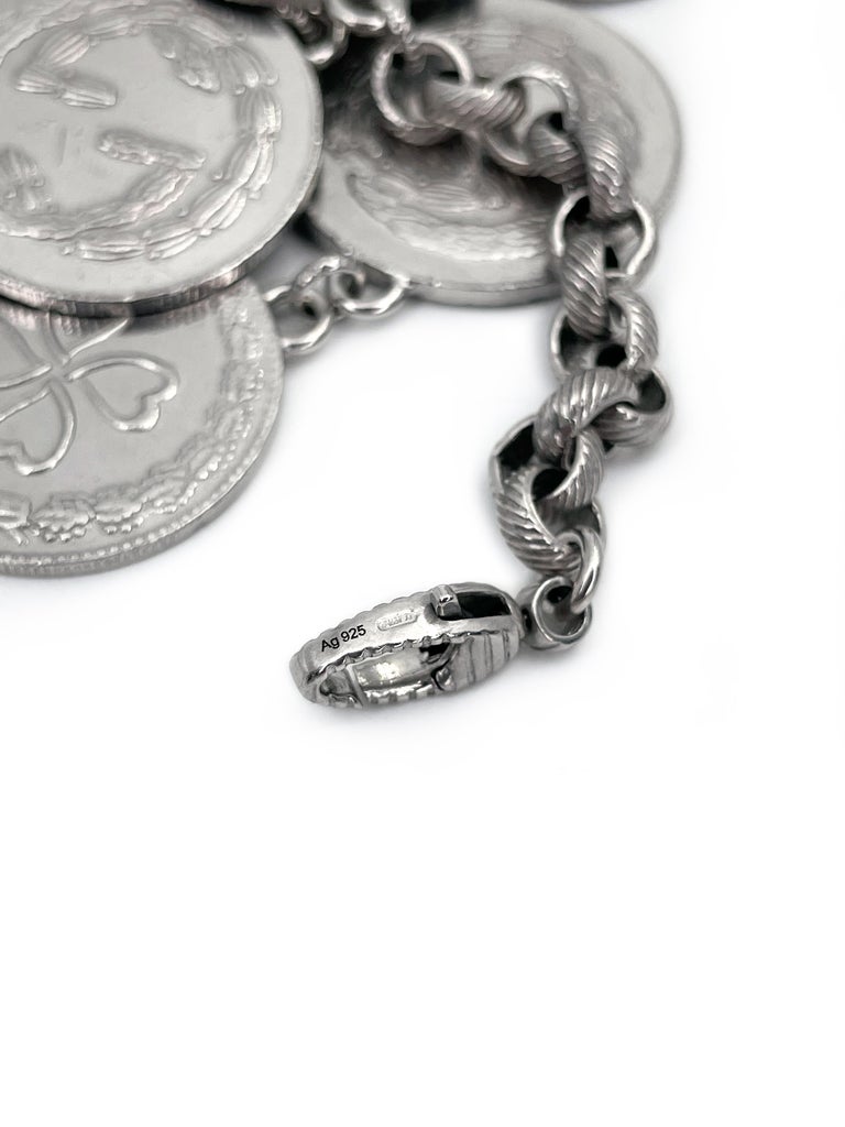 Gucci Silver Lucky Charm Coin Choker Necklace For Sale at 1stDibs