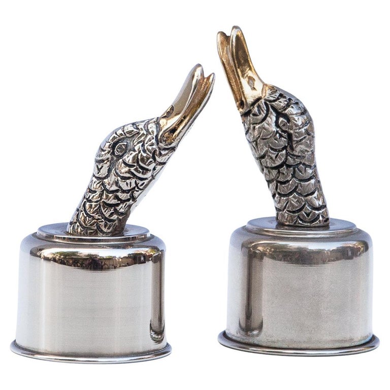 Gucci Silver Plated Duck Bottle Cap For Sale at 1stDibs