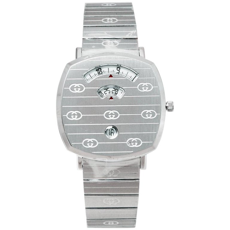 Gucci Silver Stainless Steel Grip YA157410 Women's Wristwatch 38 mm at ...