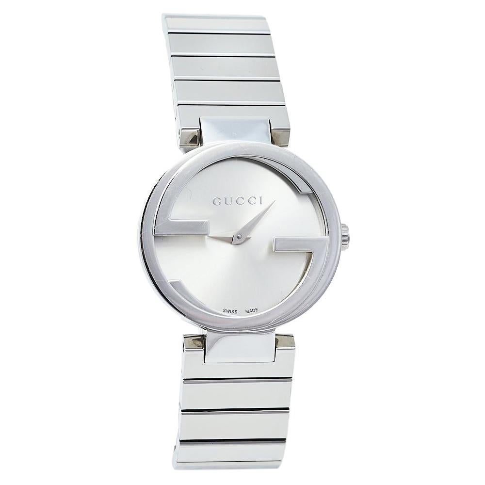 Gucci White Stainless Steel Signoria Horsebit 116.5 Women's Wristwatch ...