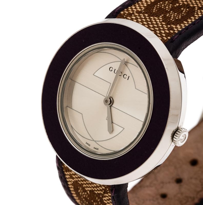 Gucci Silver Stainless Steel U-Play 129.4 Women's Wristwatch 35 mm For ...