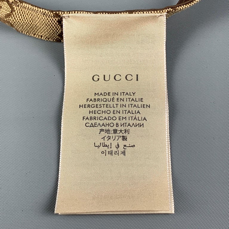 GUCCI Size XL Tan Brown Monogram Canvas Reversible Bucket Hat For Sale ...