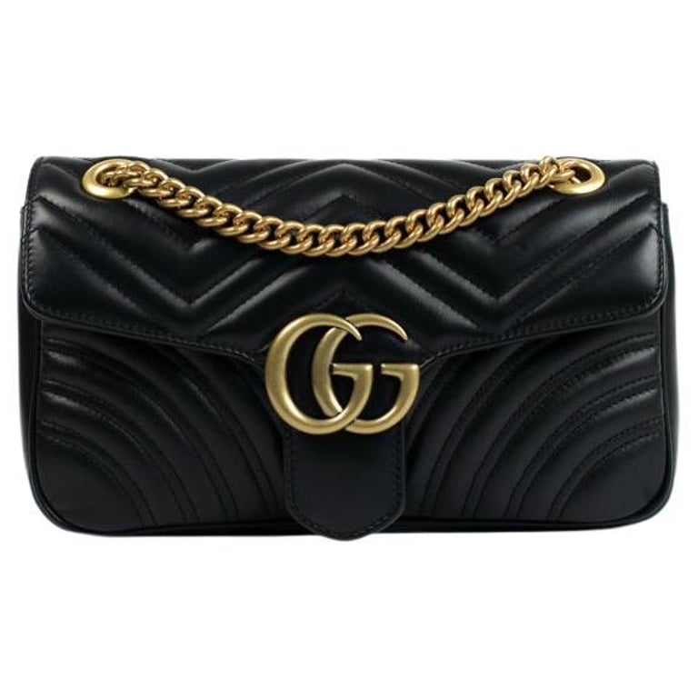 GUCCI, Small Marmont in black leather at 1stDibs
