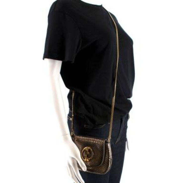 Gucci Small Snakeskin 1973 Crossbody Bag For Sale at 1stDibs