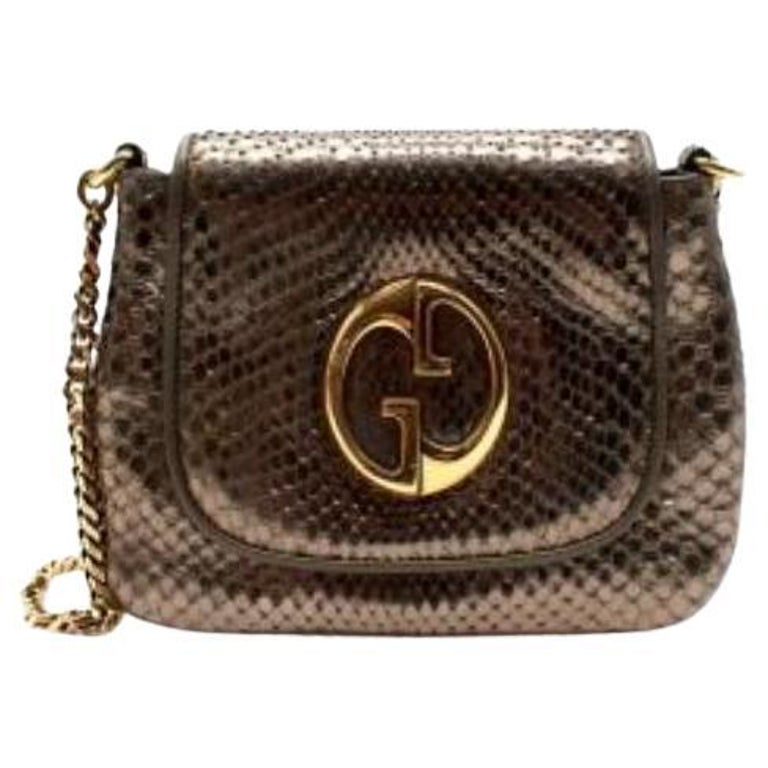 Gucci Small Snakeskin 1973 Crossbody Bag For Sale at 1stDibs