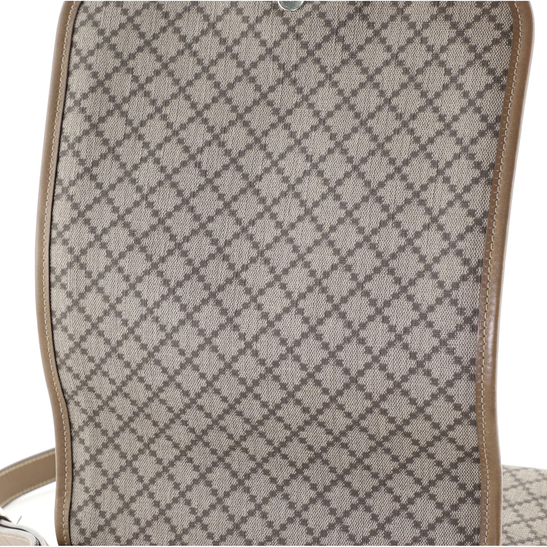 Gucci Snap Flap Messenger Bag Diamante Coated Canvas Medium at 1stDibs