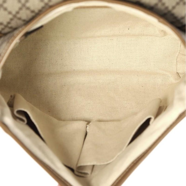 Gucci Snap Flap Messenger Bag Diamante Coated Canvas Medium at 1stDibs