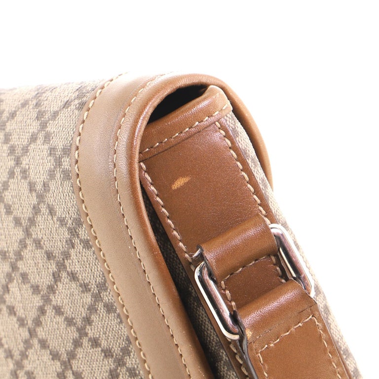 Gucci Snap Flap Messenger Bag Diamante Coated Canvas Medium For Sale at ...