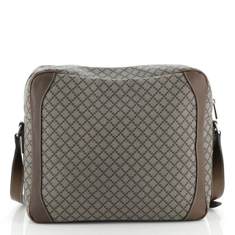 Gucci Snap Messenger Bag Diamante Coated Canvas Large at 1stDibs