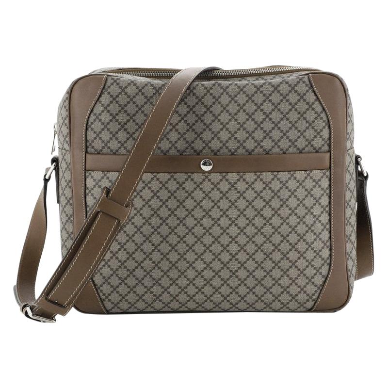 Gucci Snap Messenger Bag Diamante Coated Canvas Large at 1stDibs