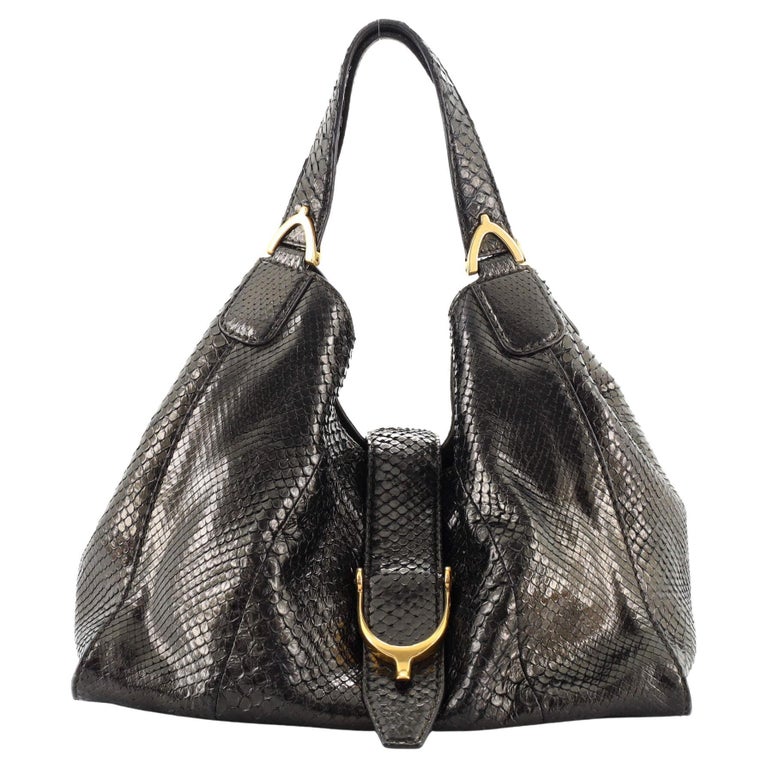 Gucci Soft Stirrup Tote Python Medium at 1stDibs
