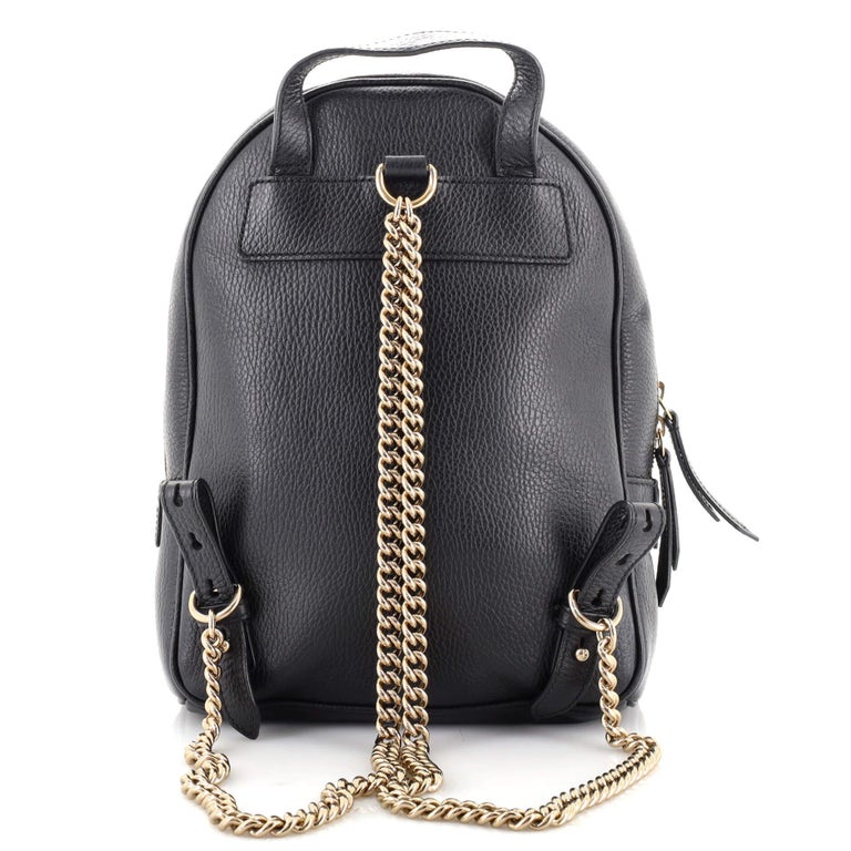 Gucci Soho Chain Backpack Leather For Sale at 1stDibs