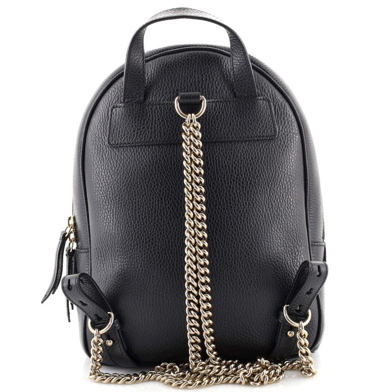 Gucci Soho Chain Backpack Leather For Sale at 1stDibs