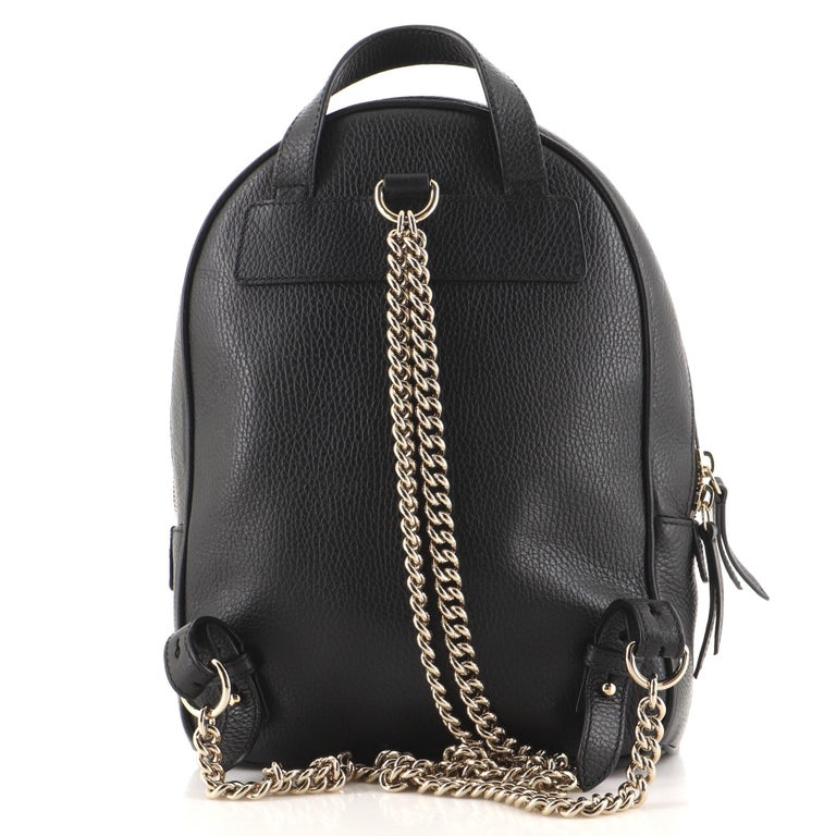 Gucci Soho Chain Backpack Leather For Sale at 1stDibs