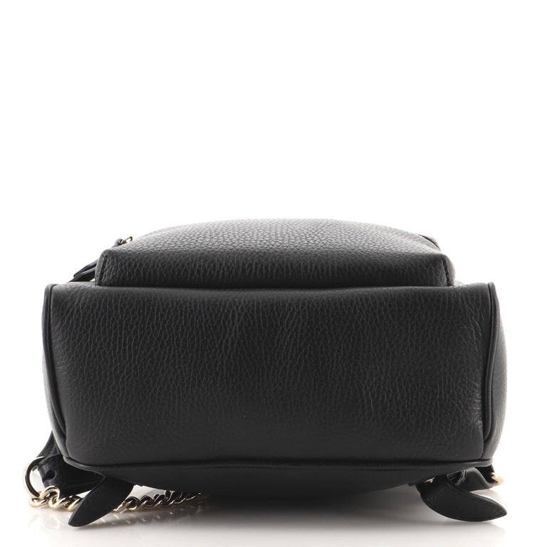 Gucci Soho Chain Backpack Leather For Sale at 1stDibs