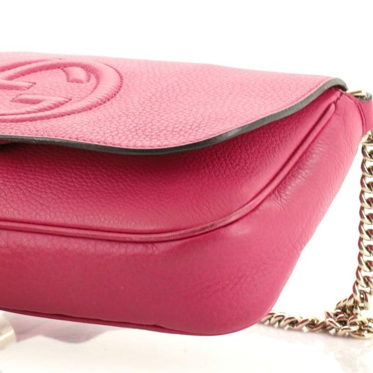 Gucci Soho Chain Crossbody Bag Leather Medium at 1stDibs