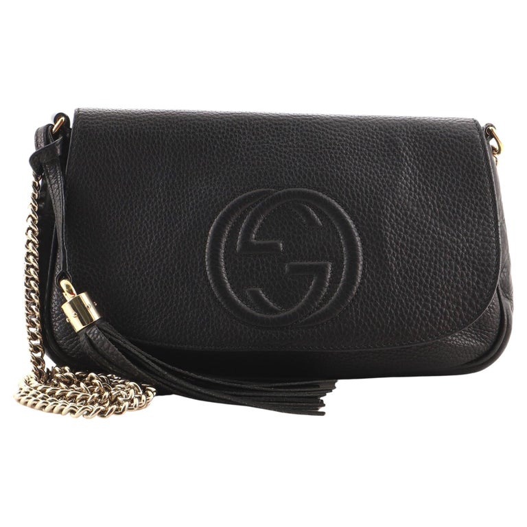 Gucci Soho Chain Crossbody Bag Leather Medium at 1stDibs