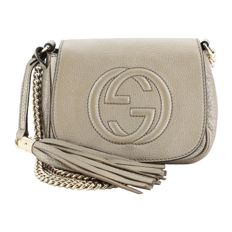 Gucci Soho Chain Crossbody Bag Leather Small at 1stDibs