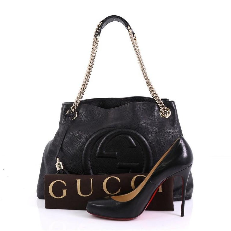 Gucci Soho Chain Strap Shoulder Bag Leather Medium at 1stDibs
