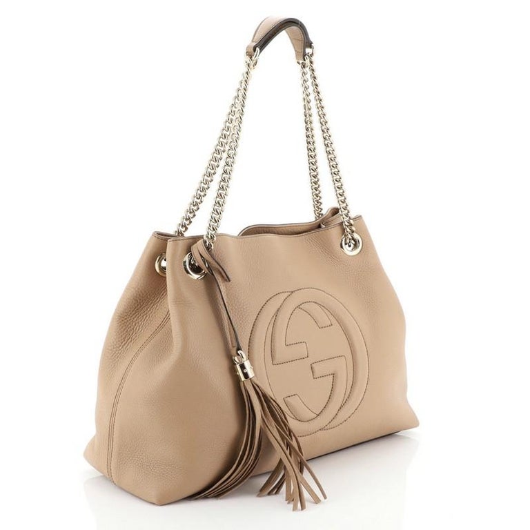 Gucci Soho Chain Strap Shoulder Bag Leather Medium at 1stdibs