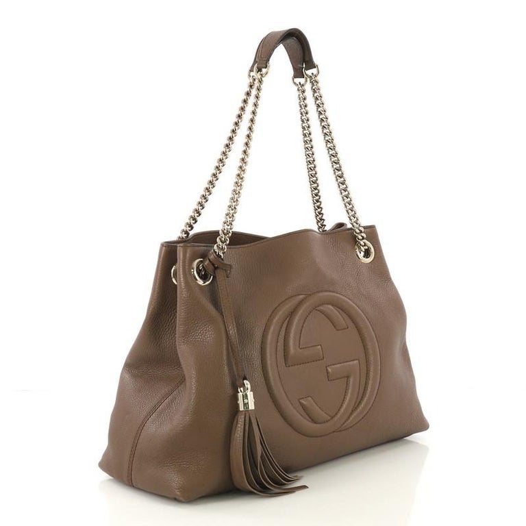 Gucci Soho Chain Strap Shoulder Bag Leather Medium at 1stDibs