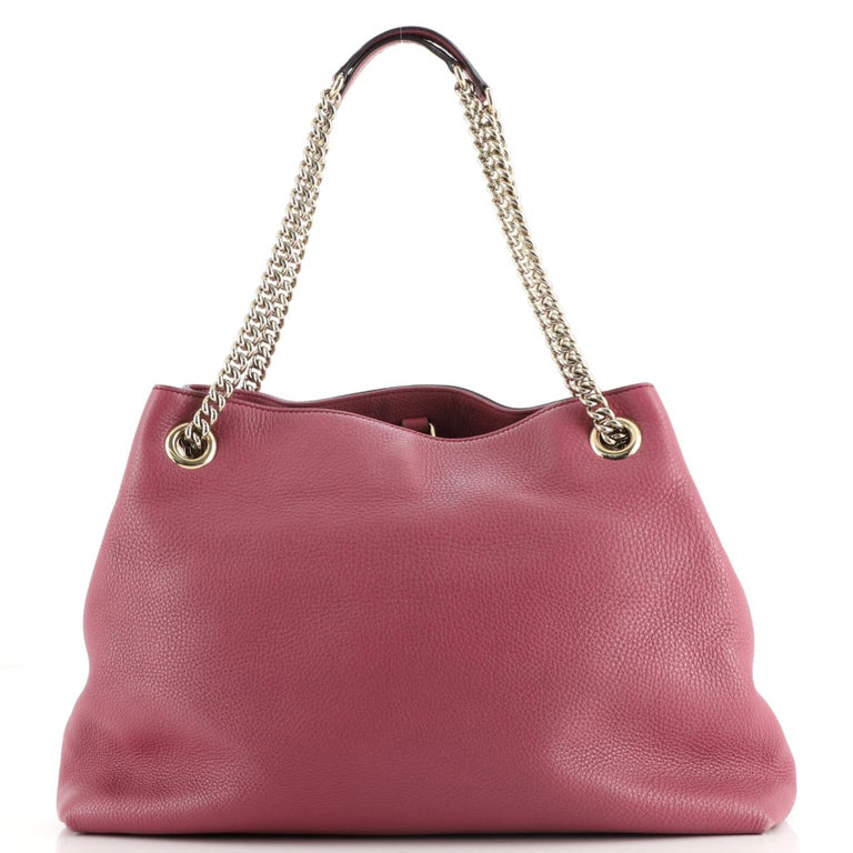 Gucci Soho Chain Strap Shoulder Bag Leather Medium For Sale at 1stDibs