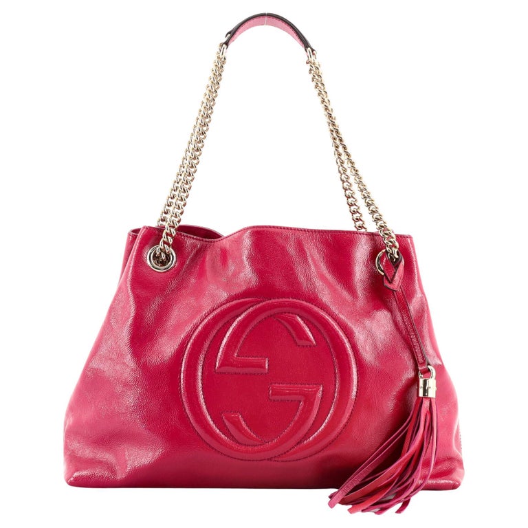 Gucci Soho Chain Strap Shoulder Bag Patent Medium at 1stDibs