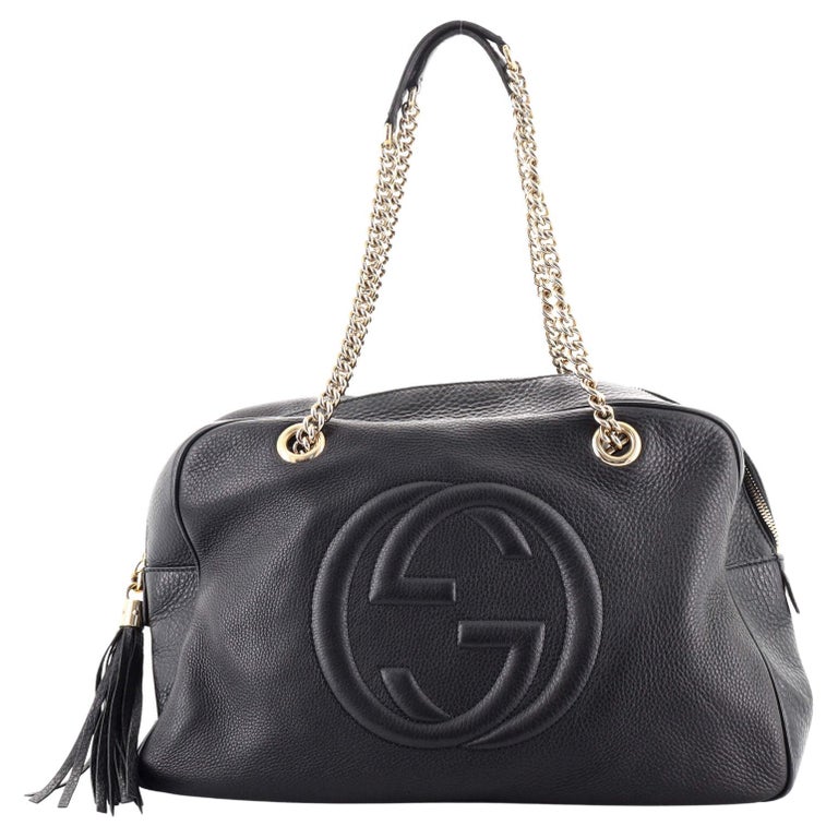 Gucci Soho Chain Zip Shoulder Bag Leather Medium For Sale at 1stDibs