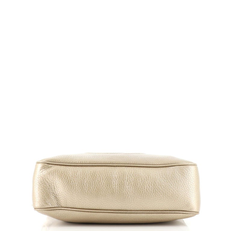 Gucci Soho Chain Zip Shoulder Bag Leather Small For Sale at 1stDibs