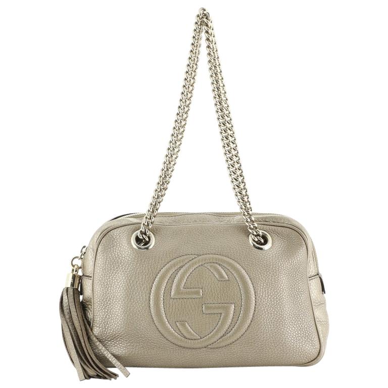 Gucci Soho Chain Zip Shoulder Bag Leather Small at 1stDibs | gucci soho bag