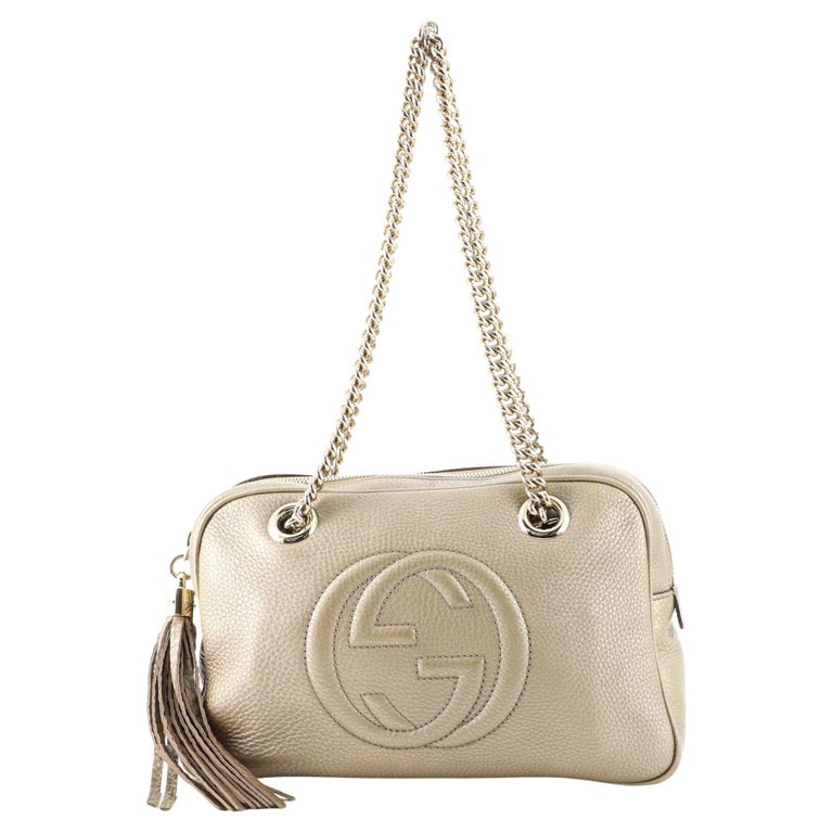 Gucci Soho Chain Zip Shoulder Bag Leather Small at 1stDibs