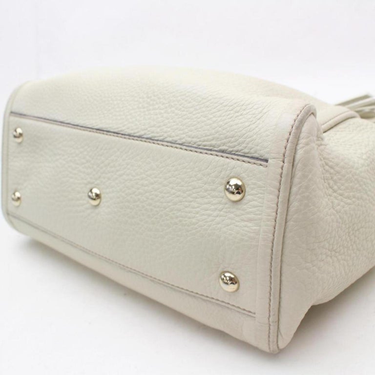 Gucci Soho Convertible Fringe Tassel 868948 Cream Leather Shoulder Bag ...