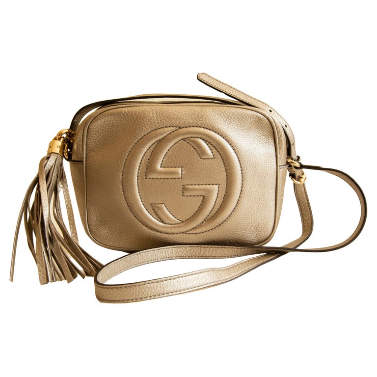 Gucci Soho Disco Bag in Metallic Leather and Gold Tone Hardware For ...