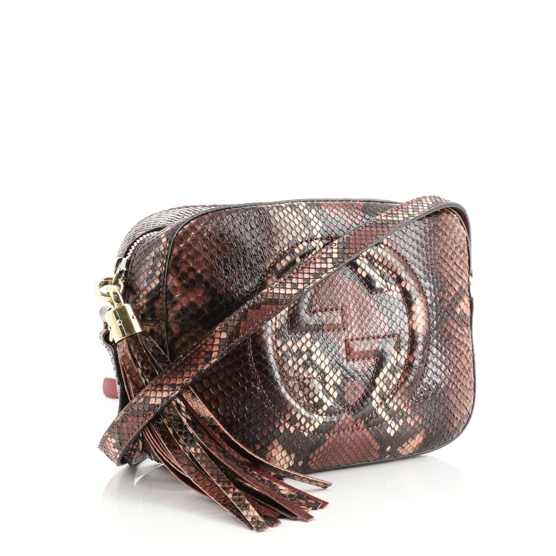 Gucci Soho Disco Crossbody Bag Python Small at 1stDibs