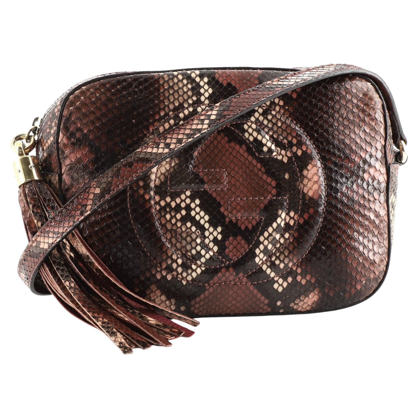 Gucci Soho Disco Crossbody Bag Python Small at 1stDibs