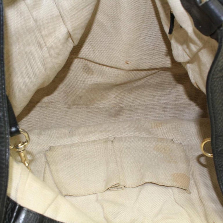 Gucci Soho Fringe Tassel Large 870069 Black Leather Tote at 1stDibs