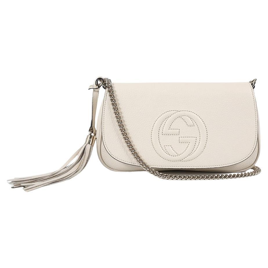 Vintage Authentic Gucci White PVC Plastic Guccissima Crossbody Bag ...