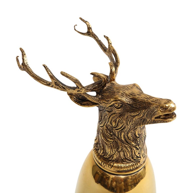 Gucci Stag Stirrup Cup Vase, Brass, Gold Washed, Signed For Sale at 1stDibs