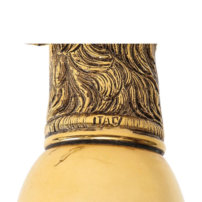 Gucci Stag Stirrup Cup Vase, Brass, Gold Washed, Signed For Sale at 1stDibs