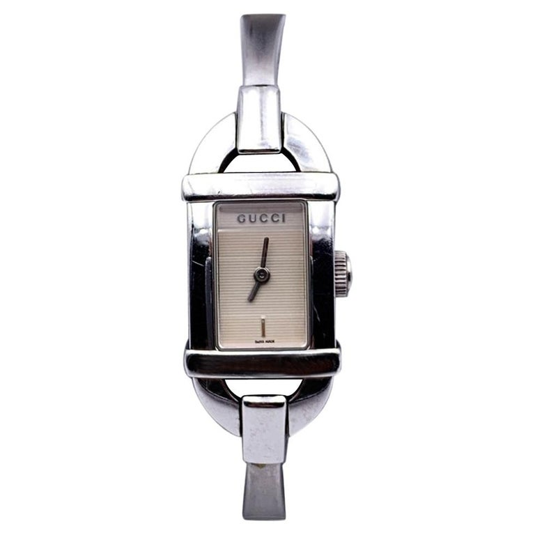 Gucci Stainless Steel Ladies Wrist Watch Mod 6800 L Quartz For Sale at ...