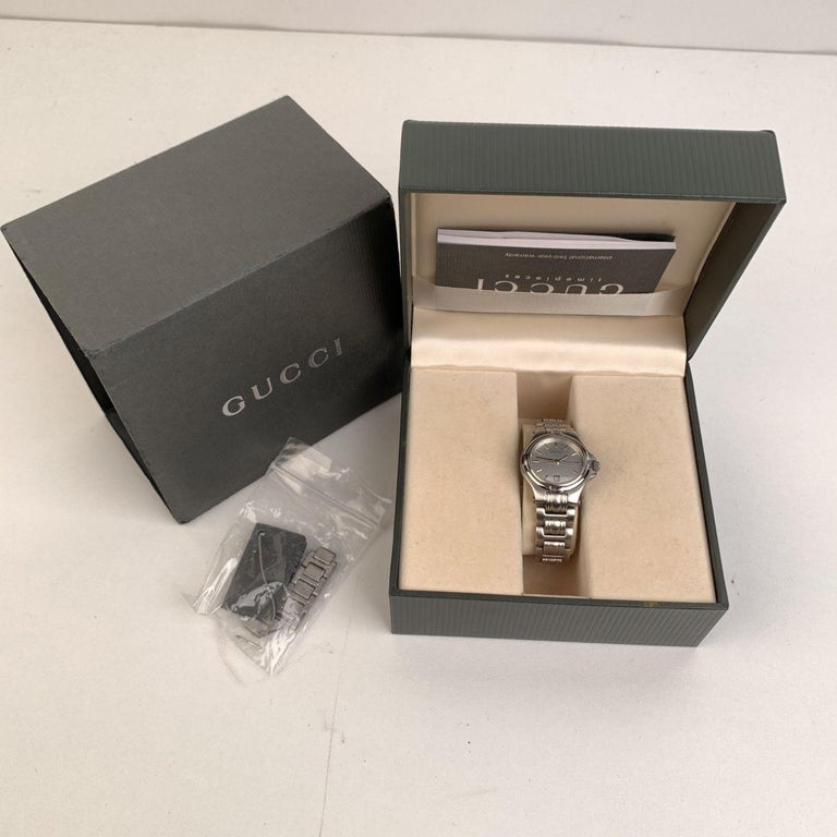 Gucci Stainless Steel Mod 9040L Wrist Watch White Dial For Sale at ...