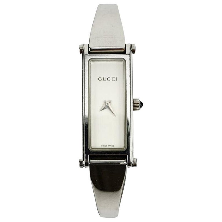 Gucci Stainless Steel Women Wrist Watch Mod 1500 L Quartz White Dial ...